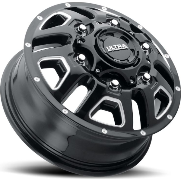 Ultra Wheels Hunter Van Dually 003 Painted Gloss Black with Milled Accents